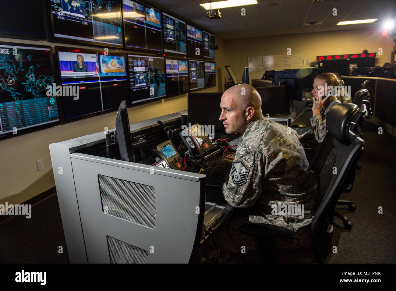 Joint Communication Support Element (JCSE) operators monitor the JCSE ...