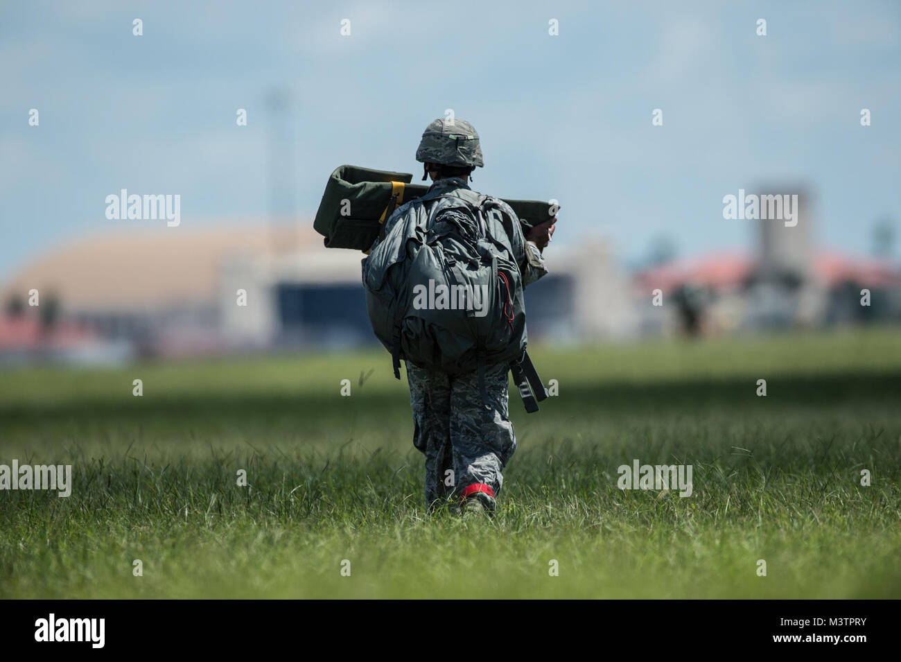 A Joint Communication Support Element operator walks back to the rally ...