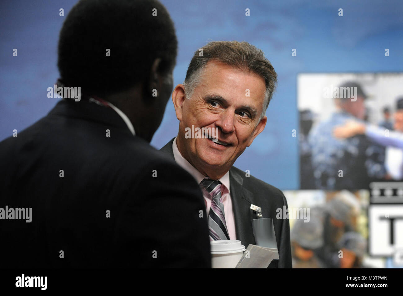 Mr. Jim Langdon, Pentagon Briefing Room Producer (right), along with Mr ...