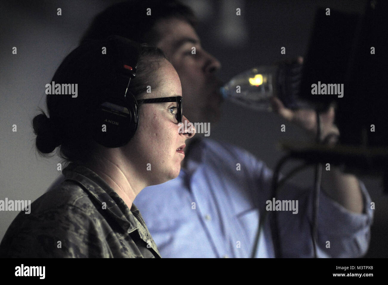 Camera operator, U.S. Air Force Senior Airman Anastasia Tompkins ...