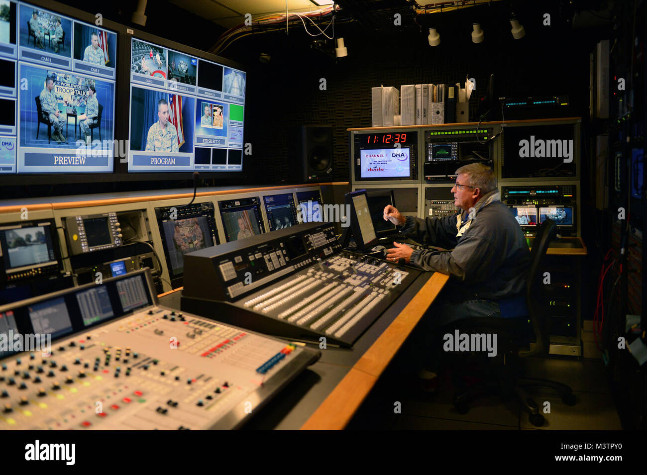 Mr. Joe Fields, Pentagon Bureau Unit, preforms control room operations ...