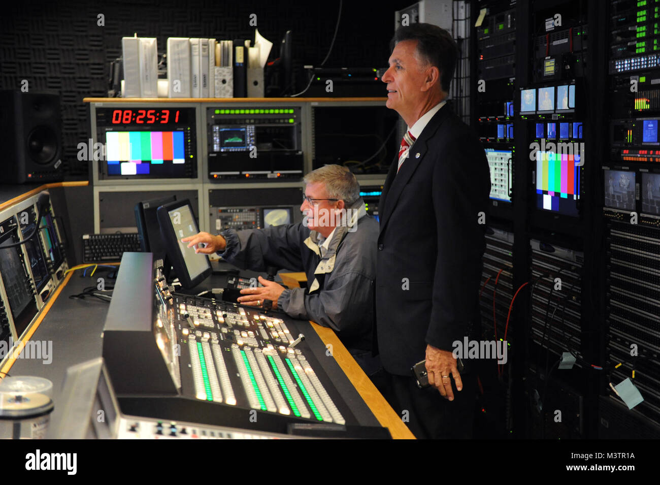 Mr. Joe Fields, Pentagon Bureau Unit, preforms control room operations ...