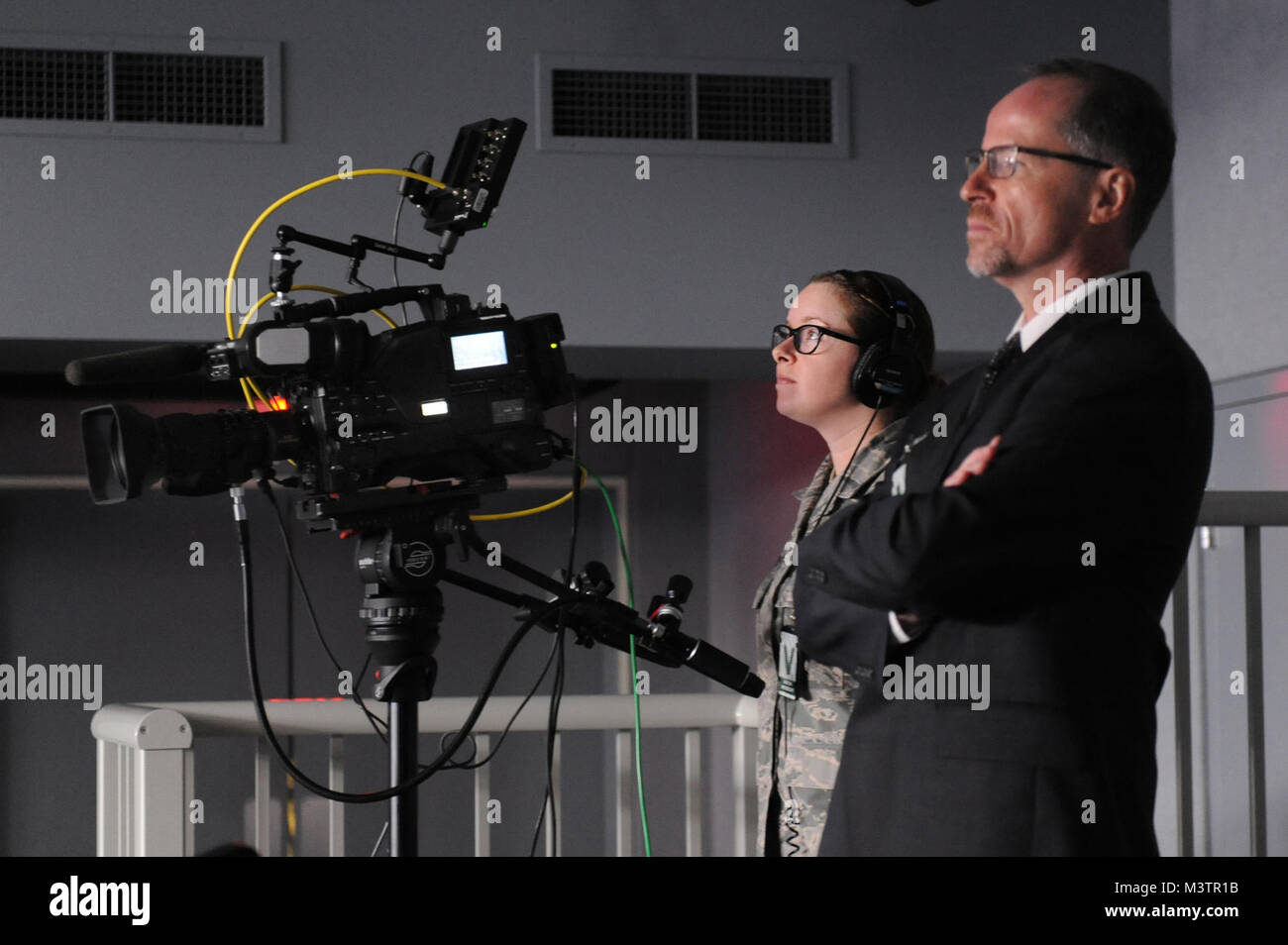 Mr. Tony McKinney, Pentagon Briefing Room Floor Director, and Camera ...