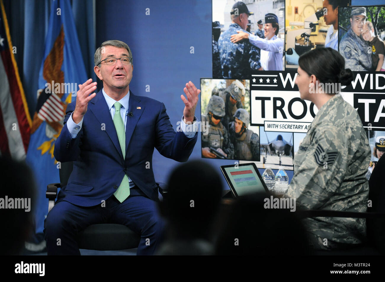 Secretary of Defense, The Honorable Ash Carter, takes to the Pentagon ...