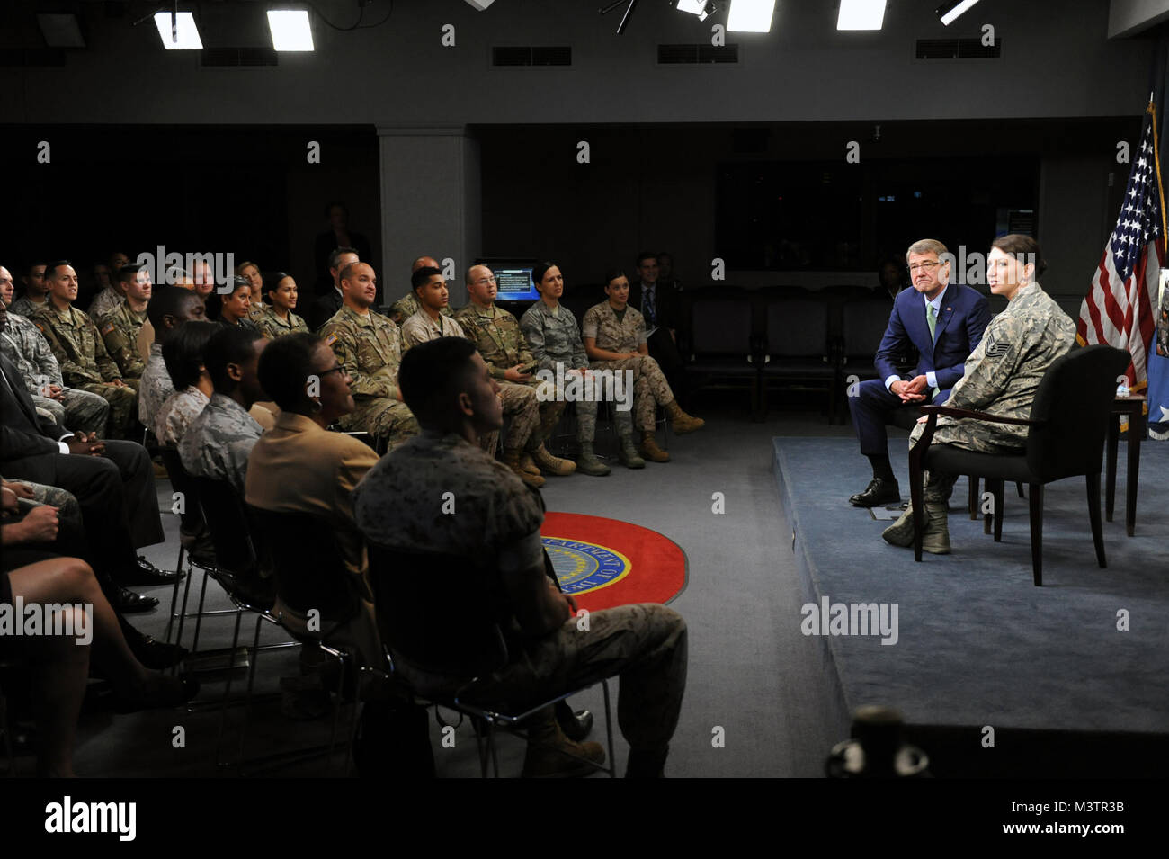 Secretary of Defense, The Honorable Ash Carter, takes to the Pentagon ...