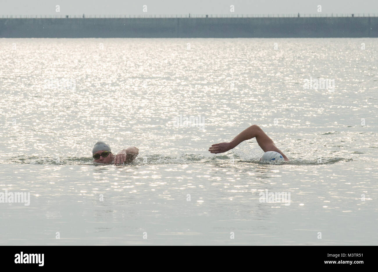 U.S. Air Force Major Casey Bowen (left) and U.S. Air Force Major Simon ...