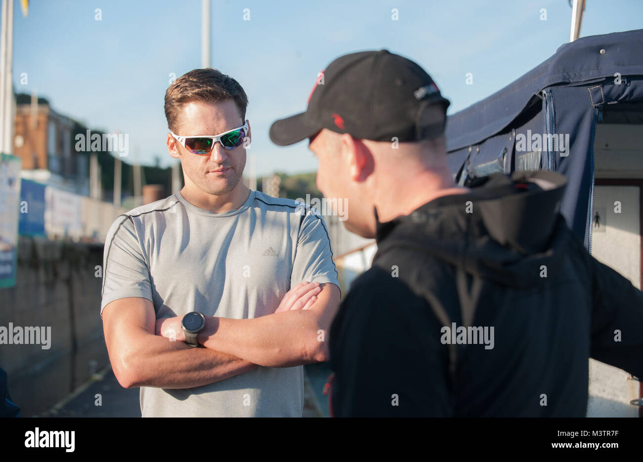 U.S. Air Force Major Simon Ritchie (left), a dermatologist with the ...