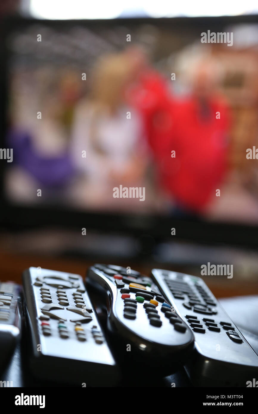 A range of remote controls for television, satellite, DVD and sound ...