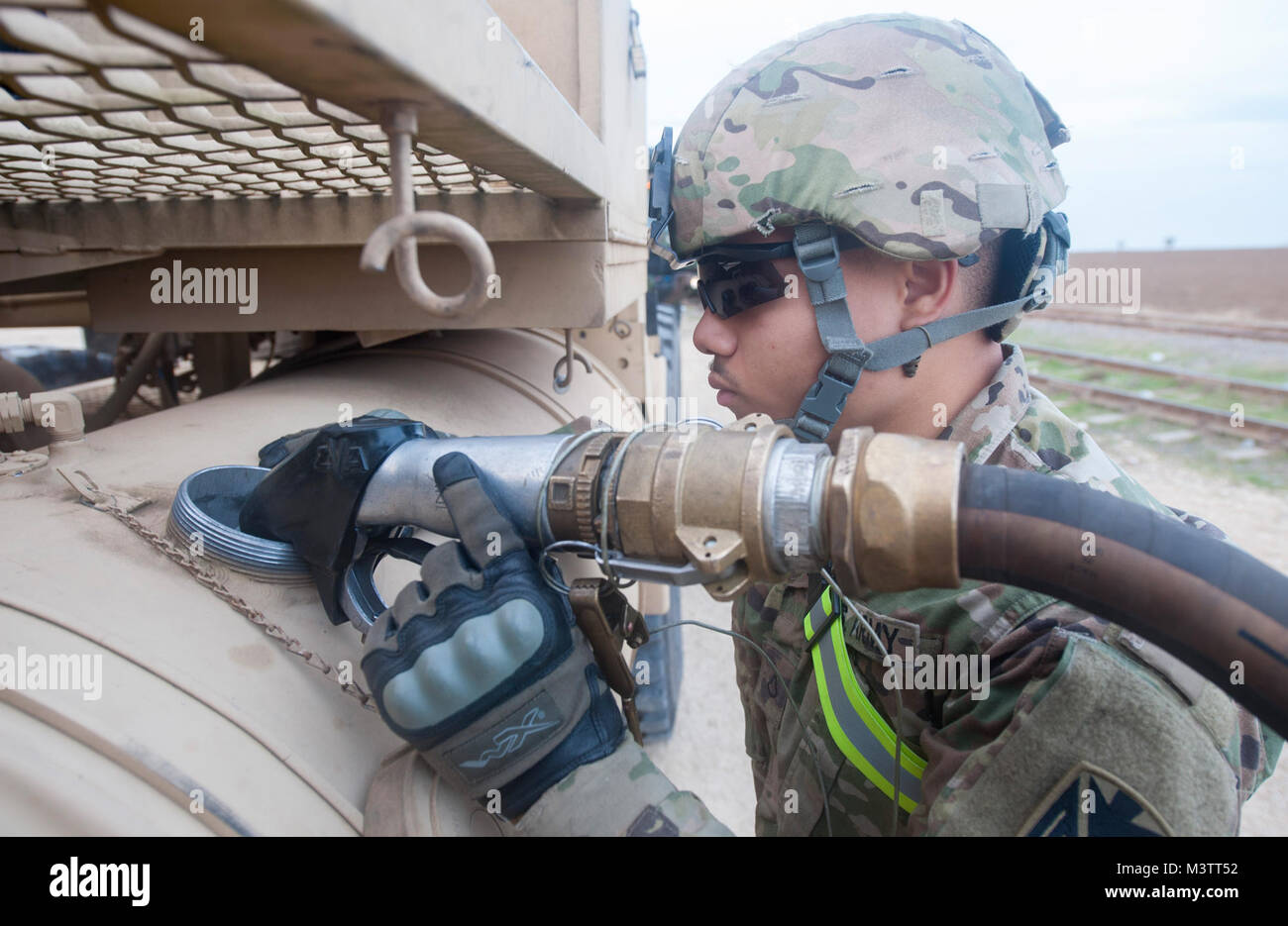 U.S. Army Private 1st Class Christopher Franco, with the 5th Battalion ...