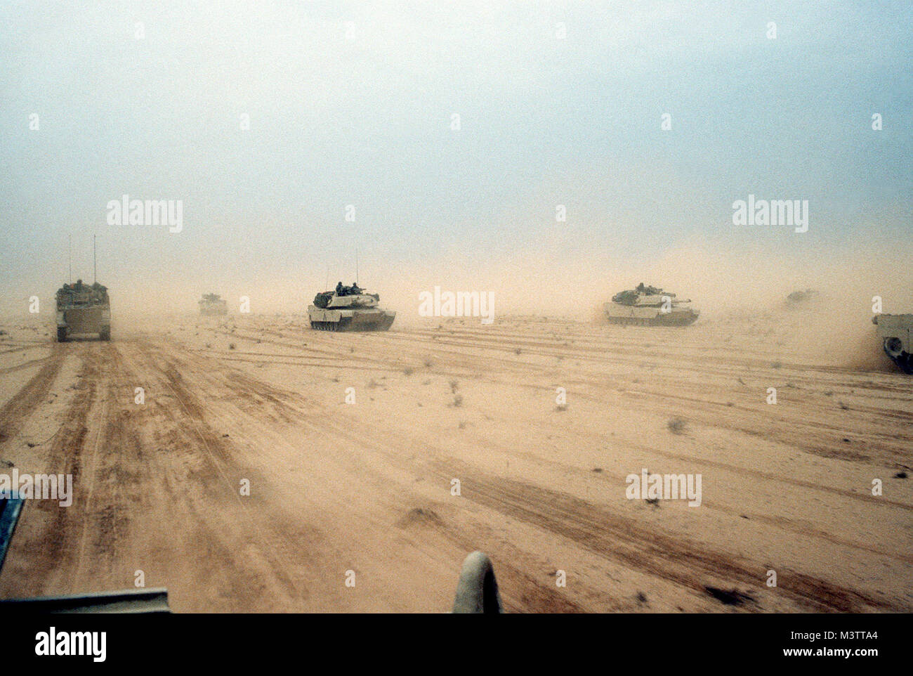 M 1a1 abrams main battle tanks of the 3rd brigade hi-res stock ...