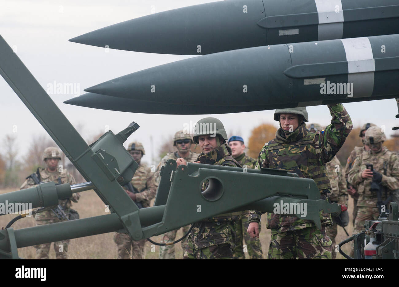 Members of the Romanian Air Force demonstrate the capabilities of the ...