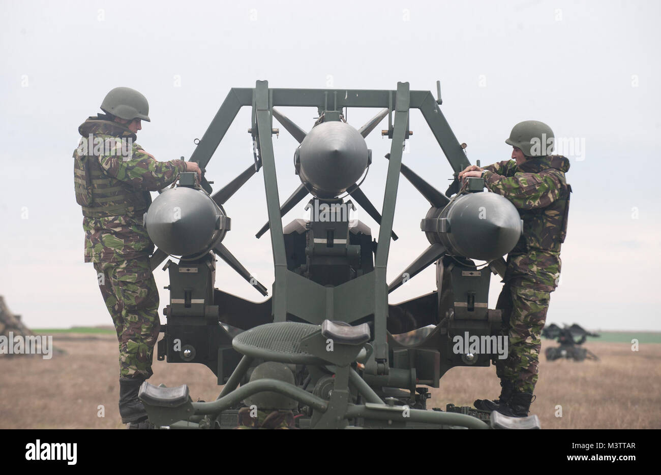 Members of the Romanian Air Force demonstrate the capabilities of the ...