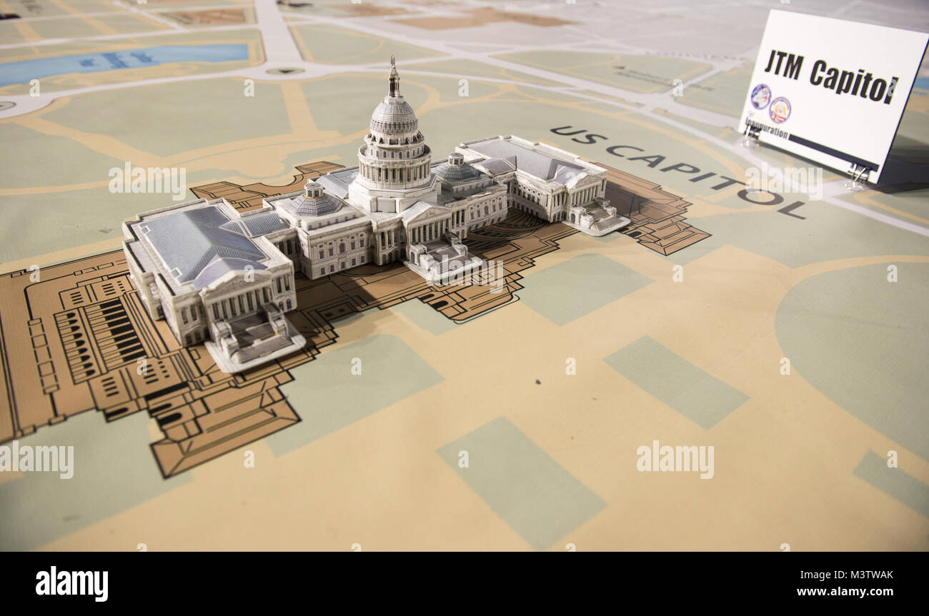 A part of a 2,400 square foot map of Washington, D.C., featuring the U ...