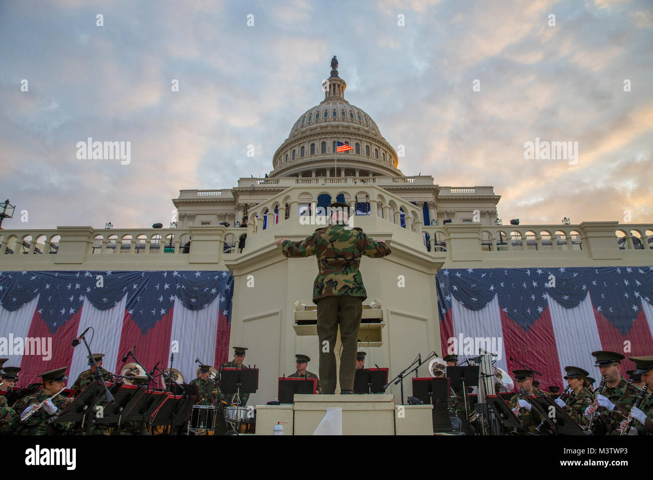 The U.S. Marine Corps Band plays a tune during the Department of ...