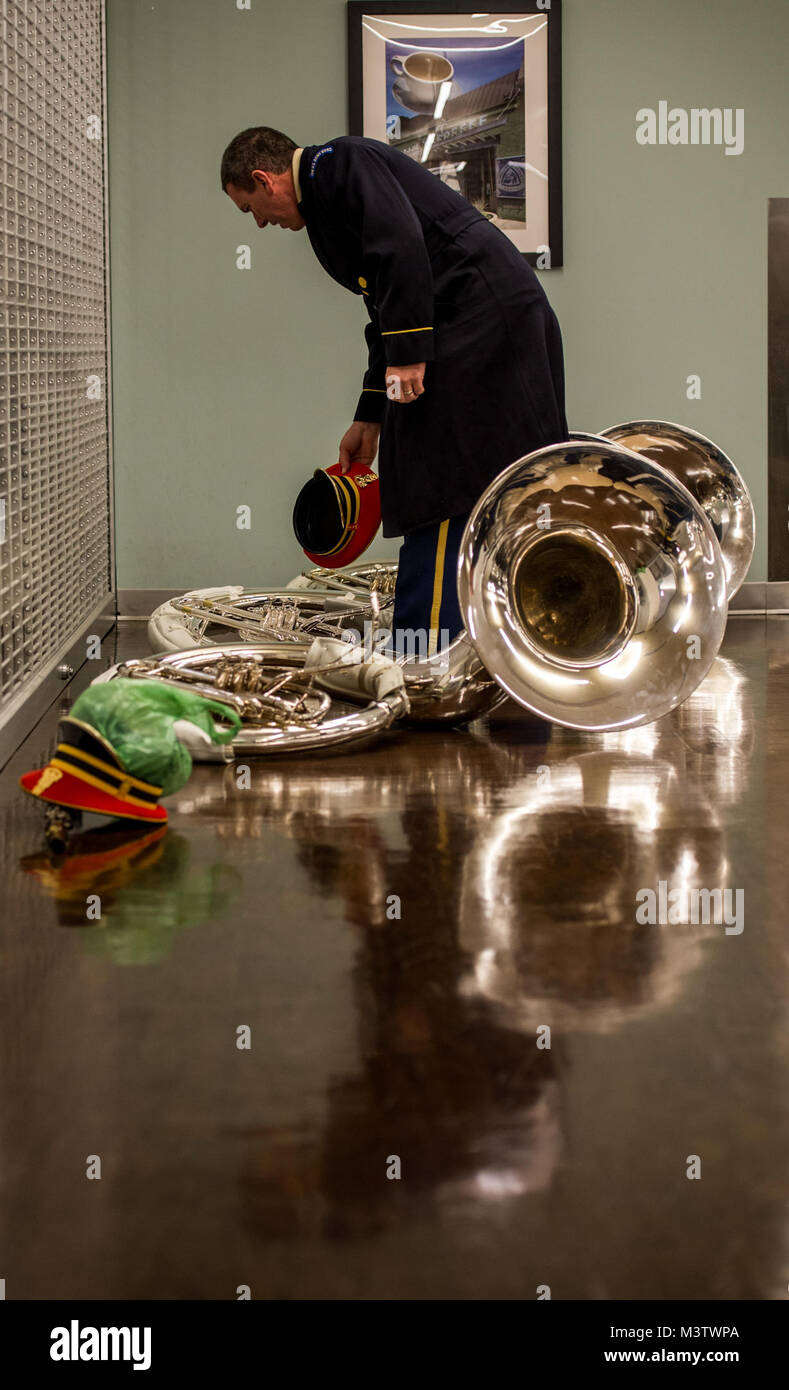 U.S. Army Master Sgt. David Brown, a tuba player with the U.S. Army ...