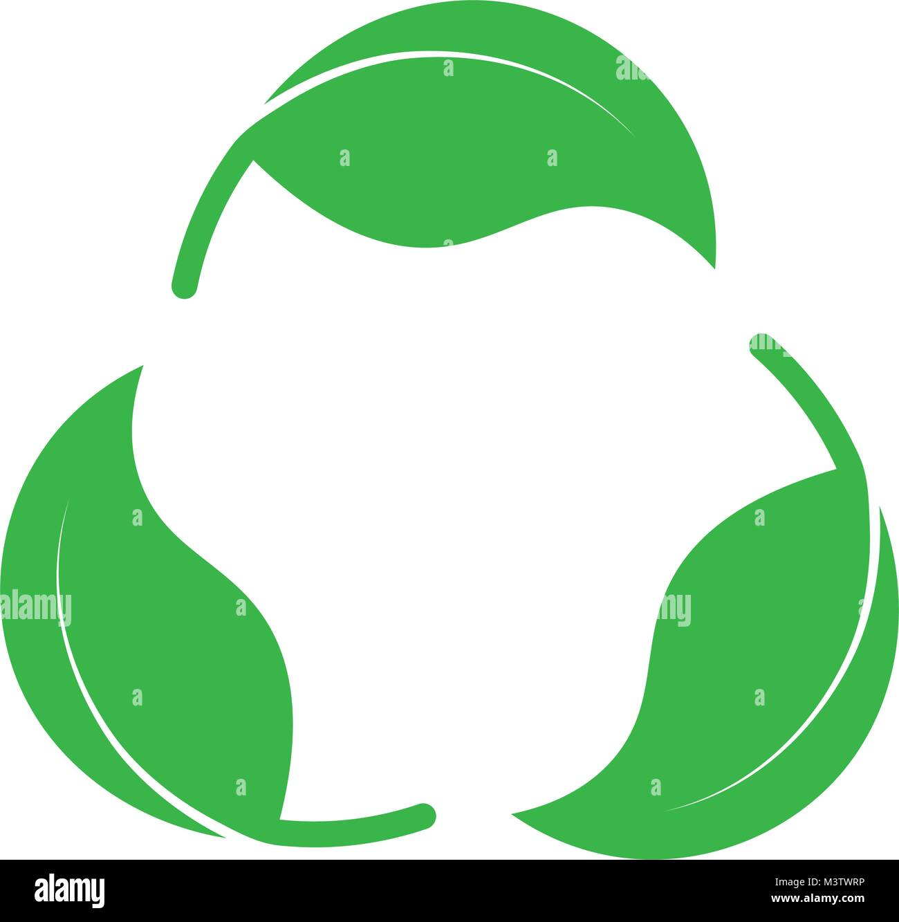 Recycling symbol made leaves Stock Vector Images - Alamy