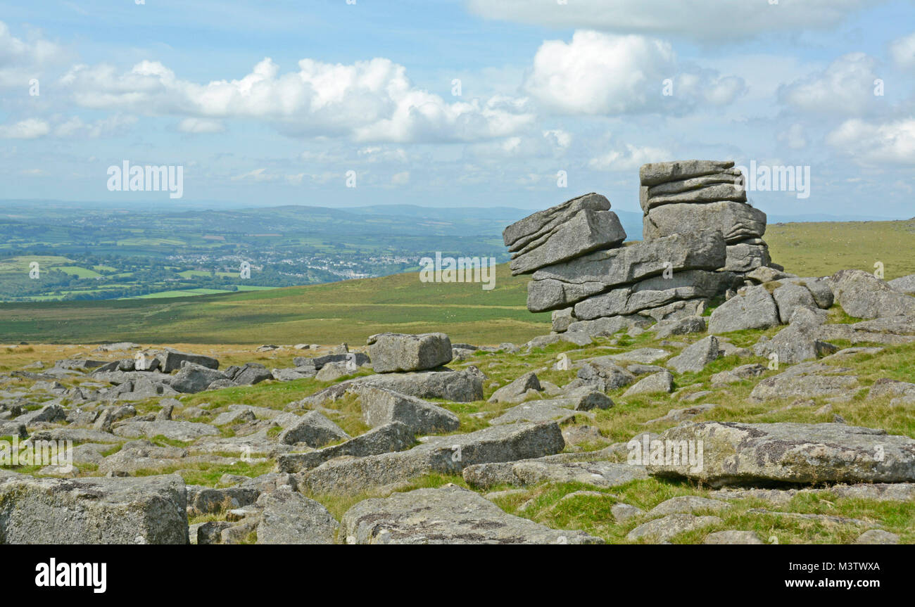 Great Staple Tor, Dartmoor National Park, Devon Stock Photo - Alamy