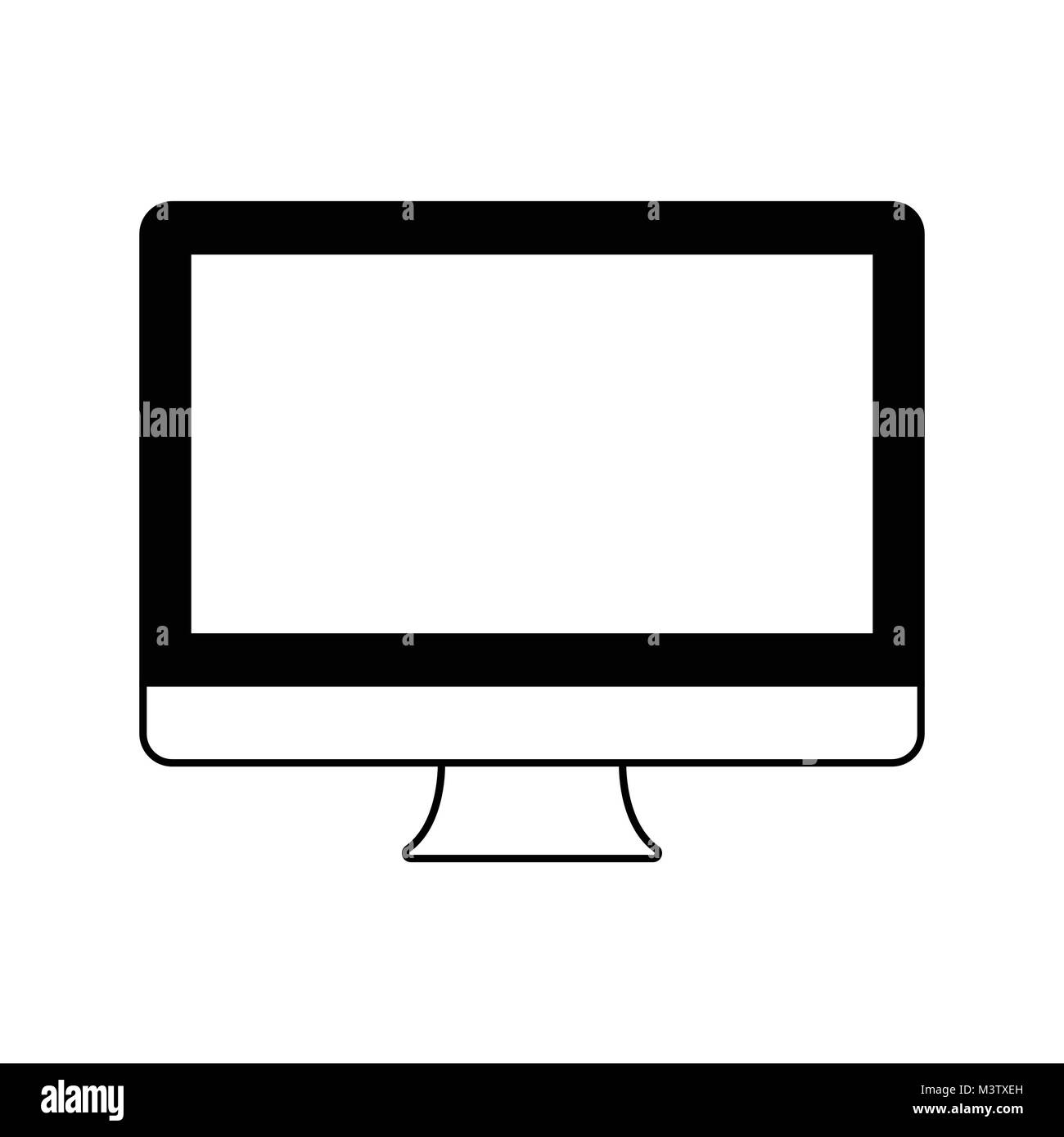 Simple computer monitor icon Stock Vector Image & Art - Alamy