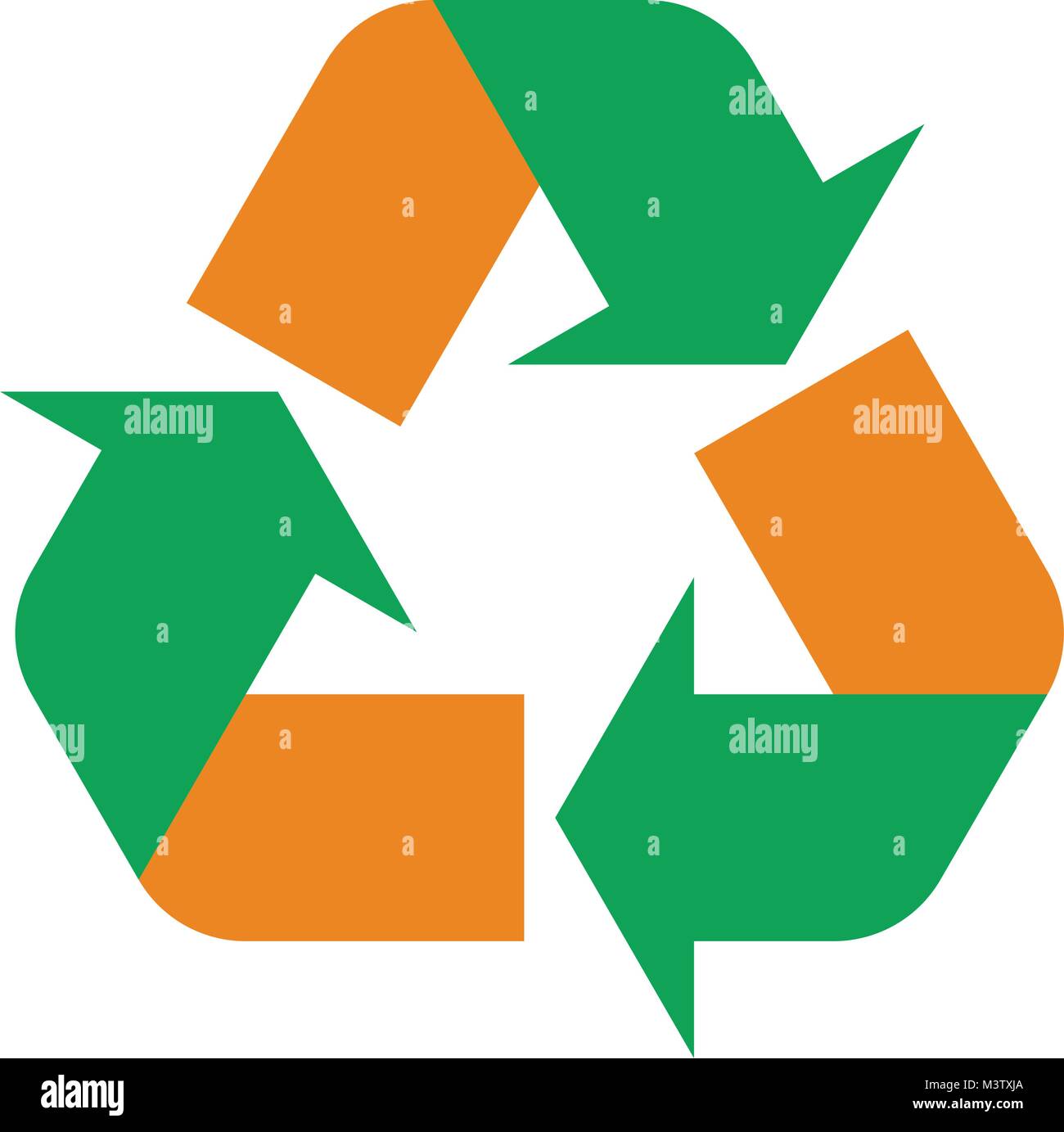 Green and orange recycle icon Stock Vector Image & Art - Alamy
