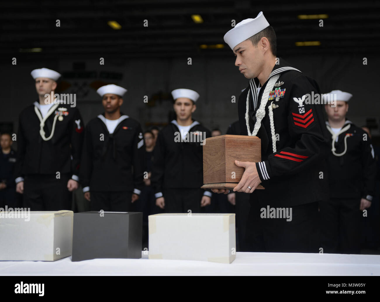 PACIFIC OCEAN (Mar. 15, 2017) Boatswain's Mate 1st Class Harry Crawford ...
