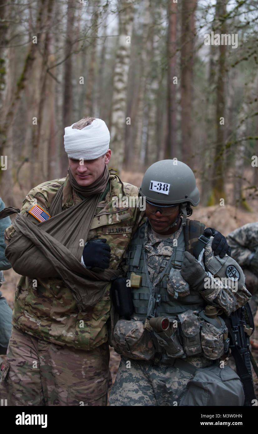 GRAFENWOEHR, Germany – U.S. Army Specialist Sandra Peprah (right), an ...