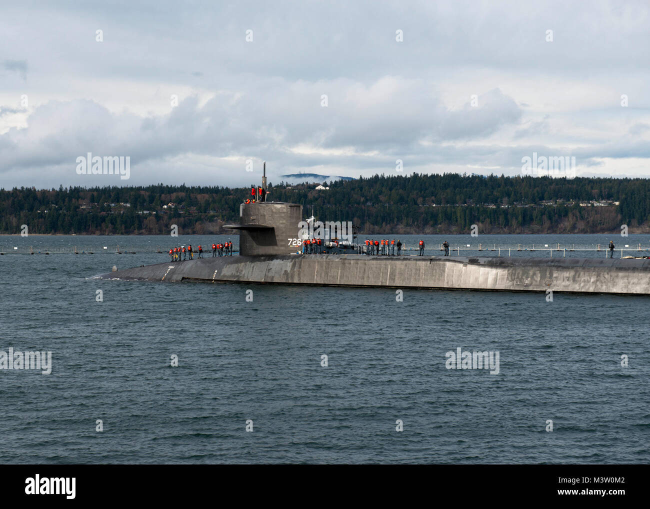 INDIAN ISLAND, Wash. (March 23, 2017) The guided-missile submarine USS ...