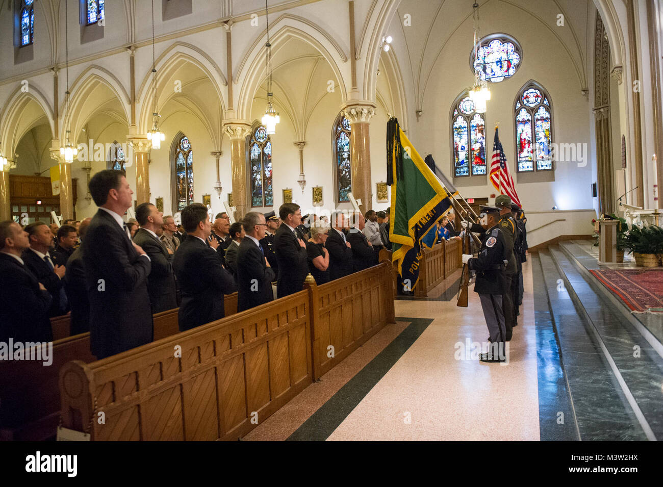 Washington D.C. May 2, 2017. First responders gather at Saint Patrick ...
