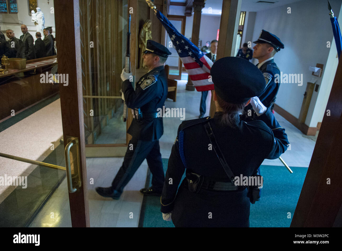 Washington D.C. May 2, 2017. First responders gather at Saint Patrick ...