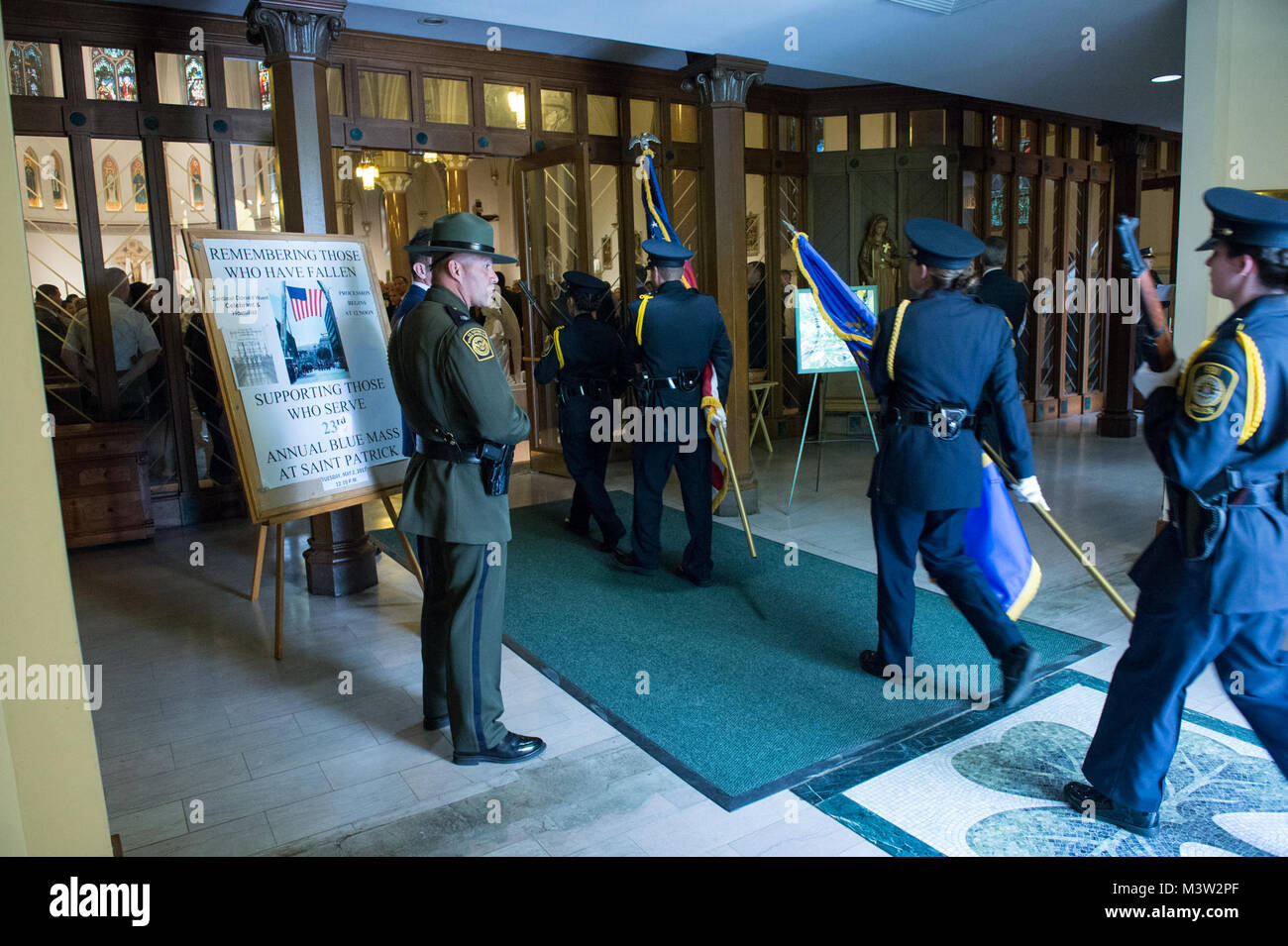 Washington D.C. May 2, 2017. First responders gather at Saint Patrick ...