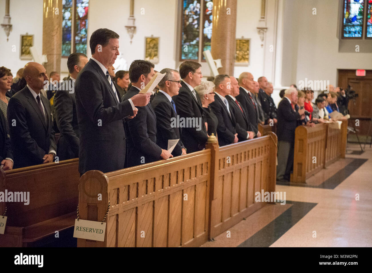 Washington D.C. May 2, 2017. First responders gather at Saint Patrick ...