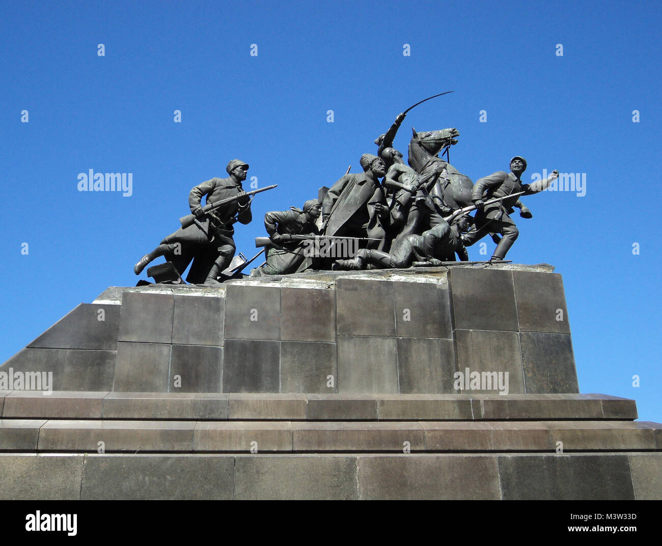 Landscape with monument in Samara Stock Photo - Alamy