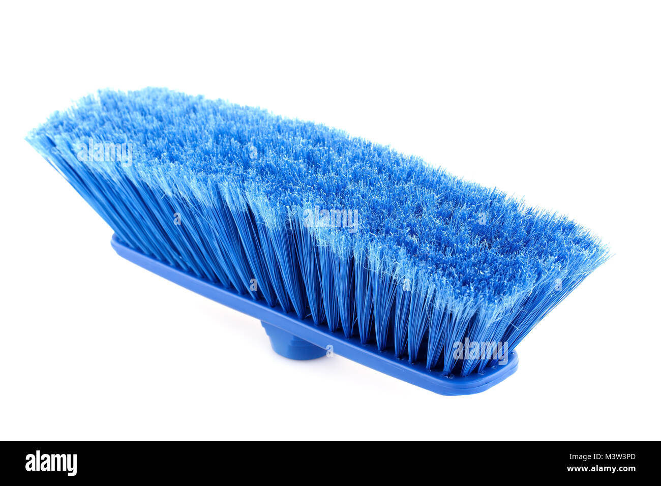 Blue broom isolated on white background Stock Photo - Alamy