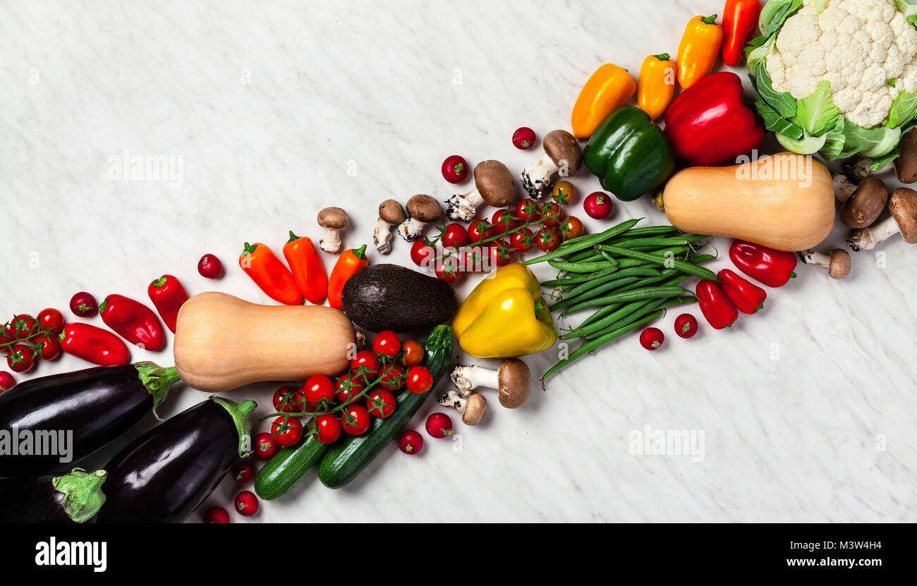 Organic food background. Food photography different fruits and ...