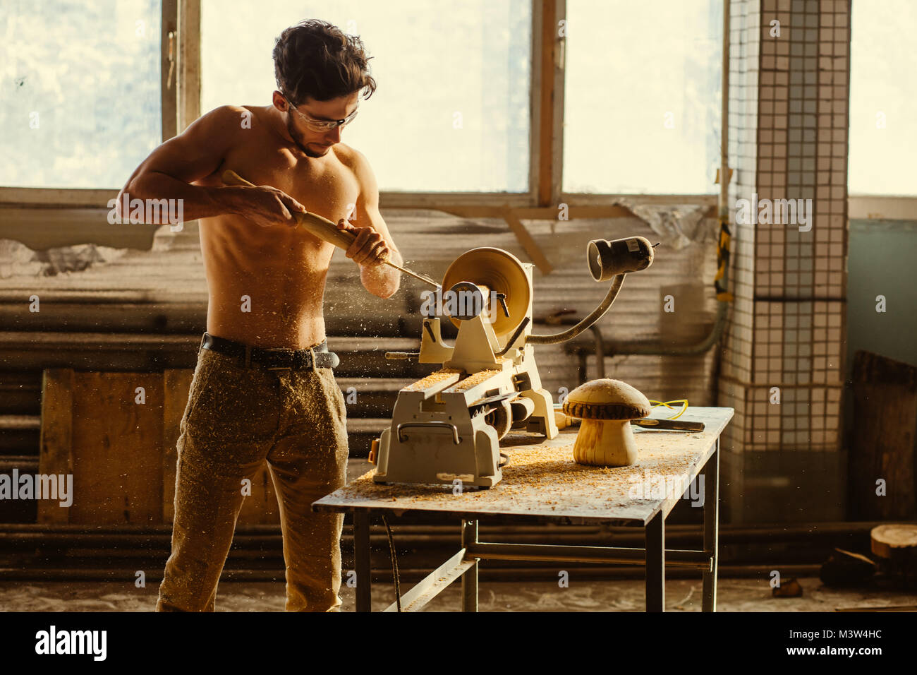 Carving lathing wood hi-res stock photography and images - Alamy