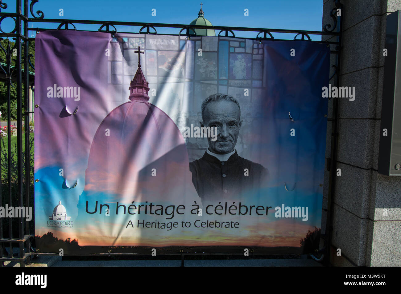flag with priest Cathedral Montreal Canada God Church story Cross ...