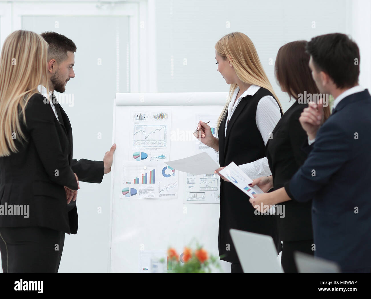 Business people at presentation in office Stock Photo - Alamy