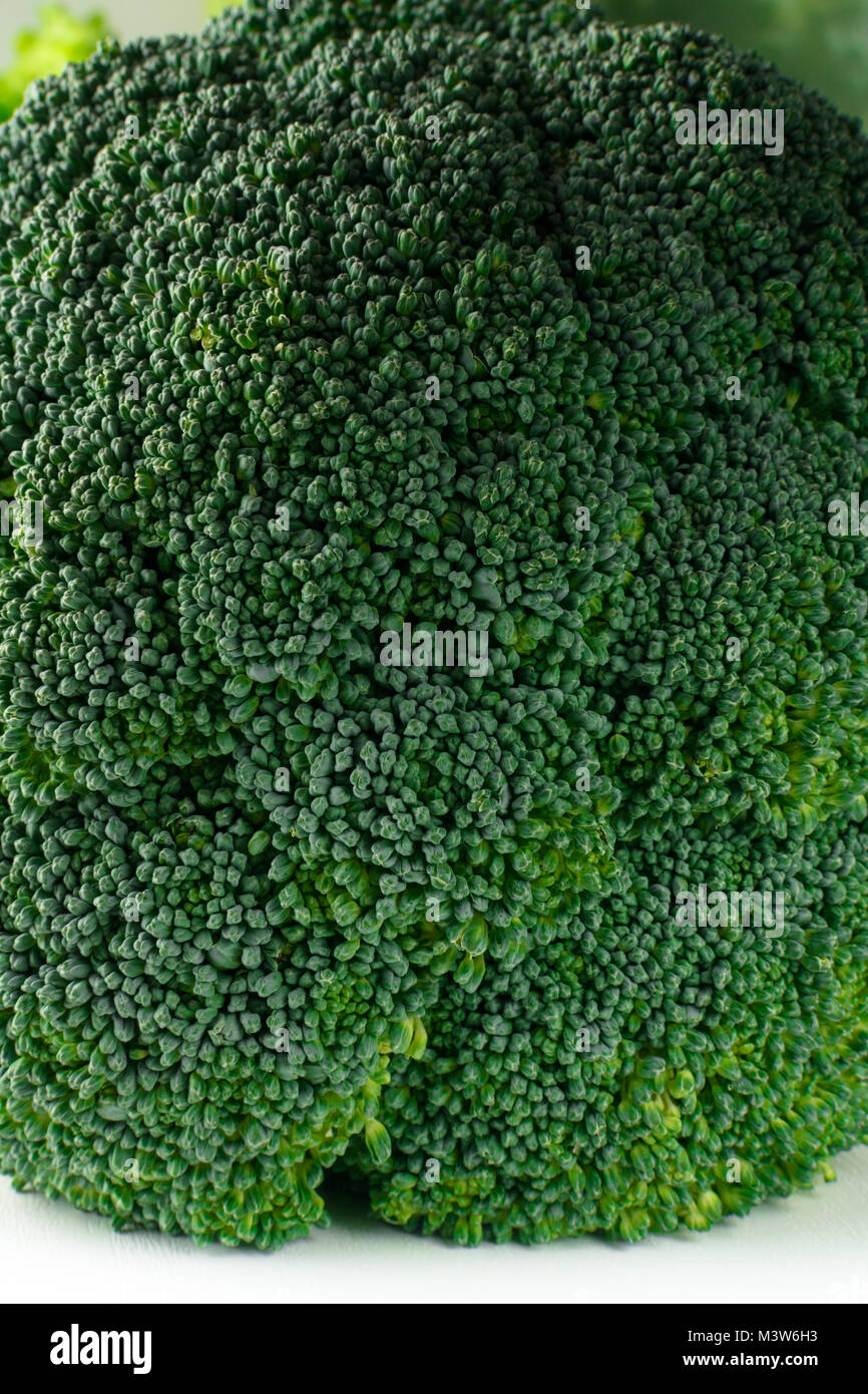Healthy organic green brocoli isolated on white Stock Photo - Alamy