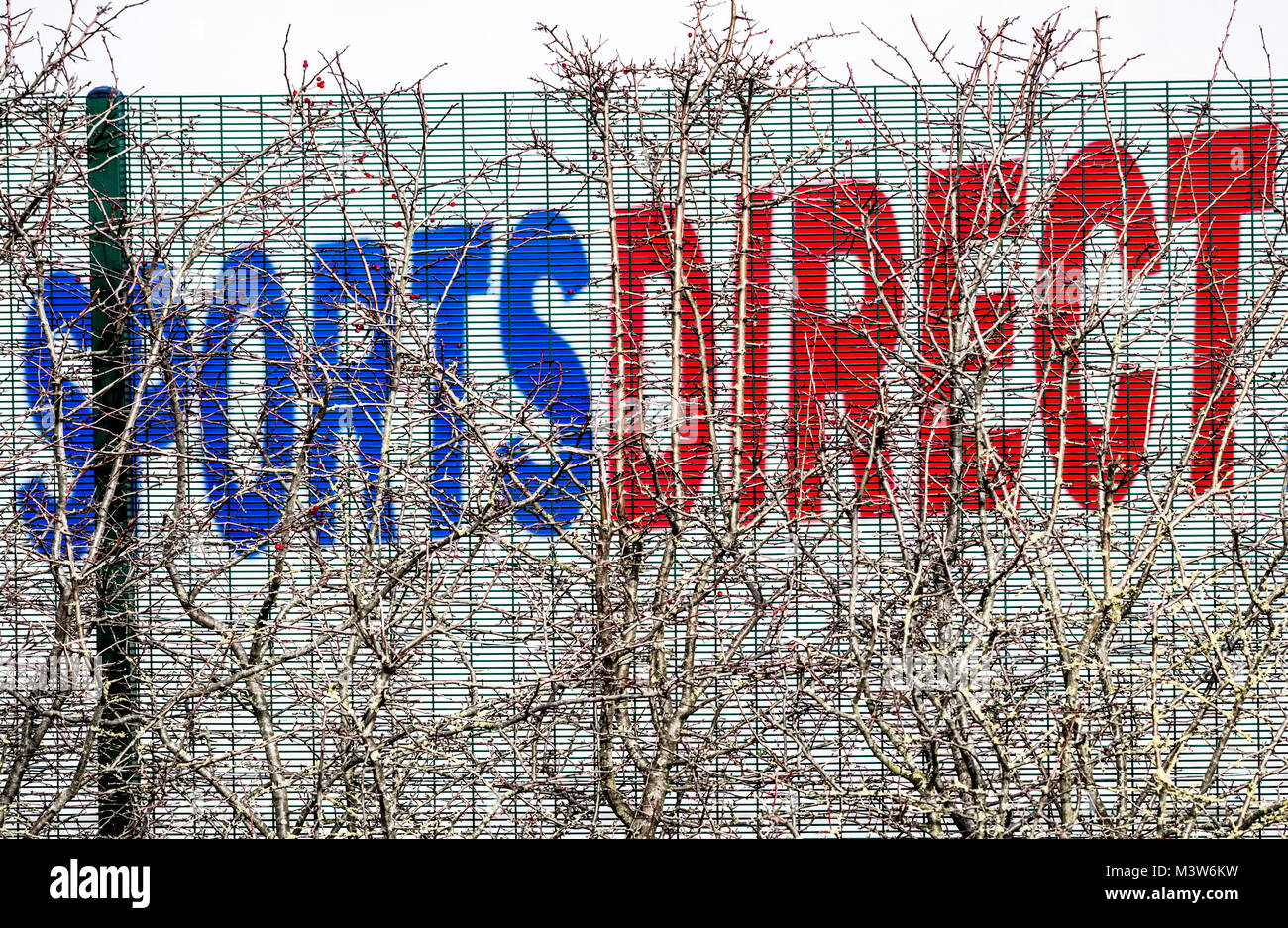 Lorry park at the Sports Direct .com main distribution hub, Shirebrook ...