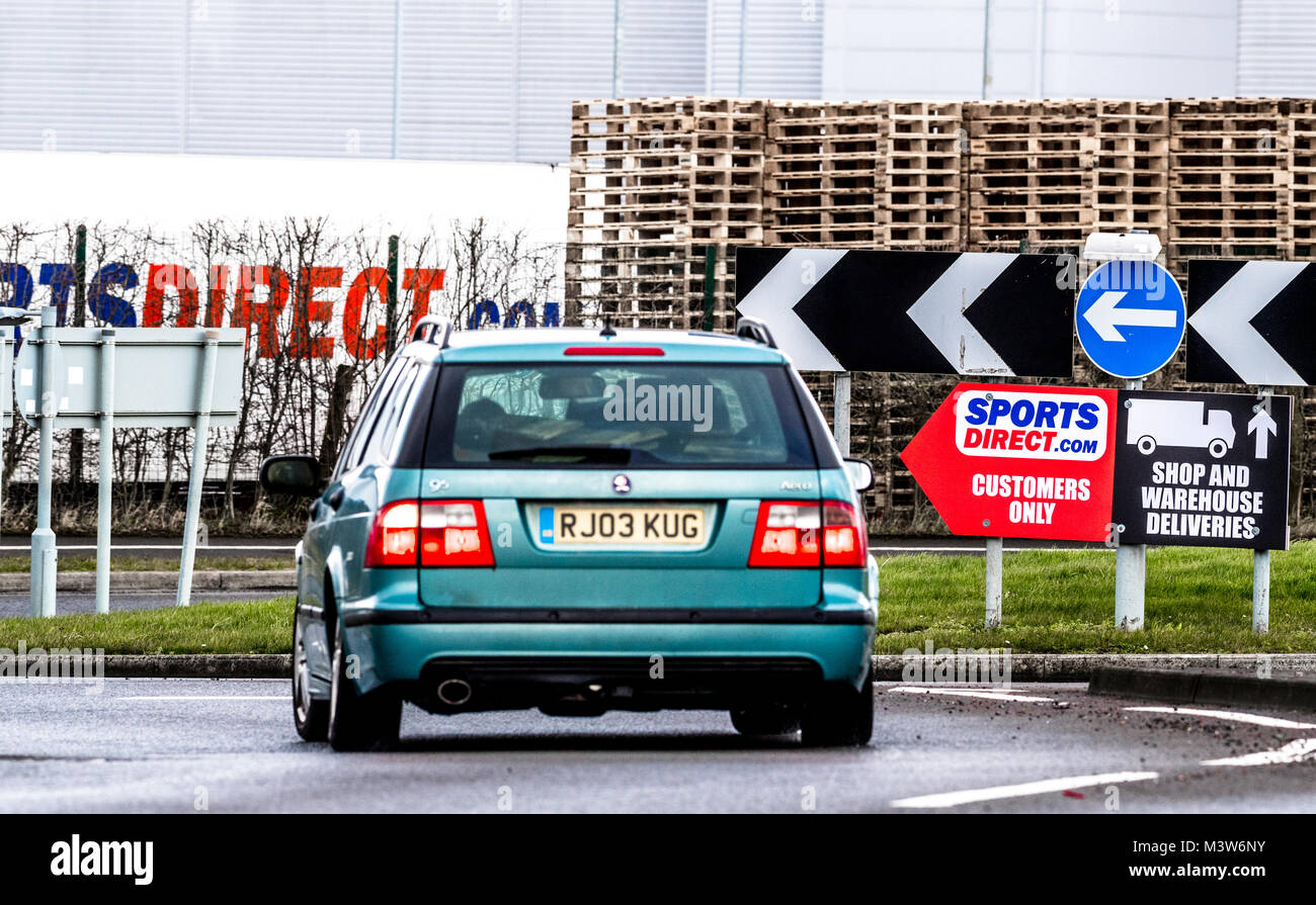 Sports Direct .com goods truck on its way to the main distribution hub ...
