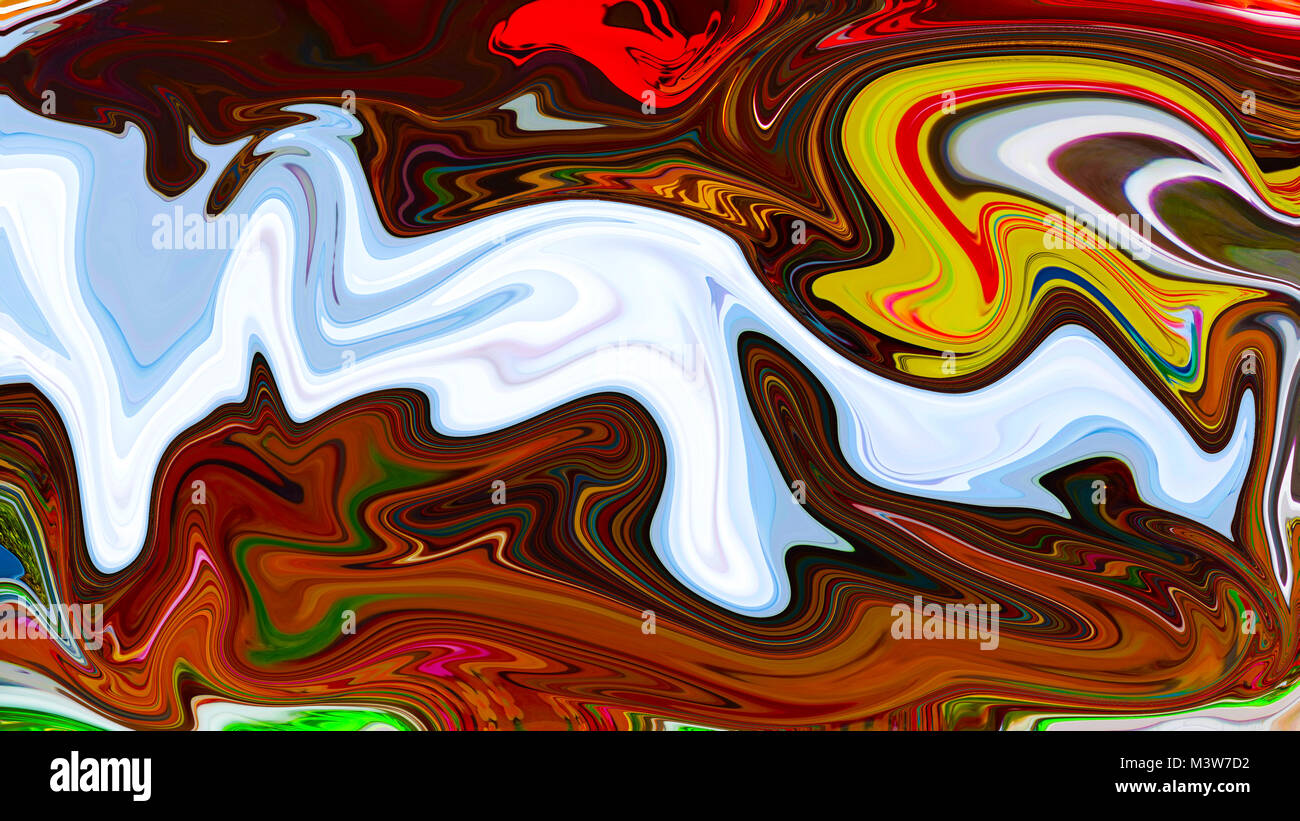 Juicy color mix painting with marbling. Marble texture. Paint splash ...