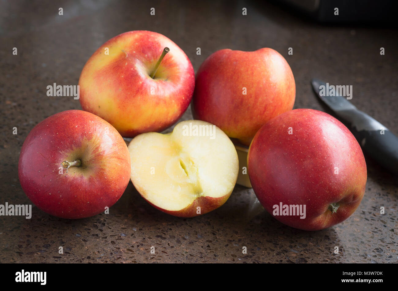 Jazz apples showing clean white flesh of these crisp and juicy eating ...