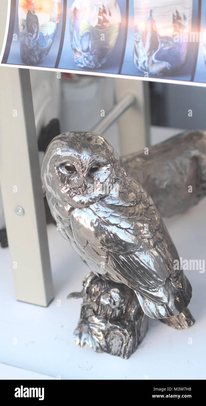 Silver owl hi-res stock photography and images - Alamy