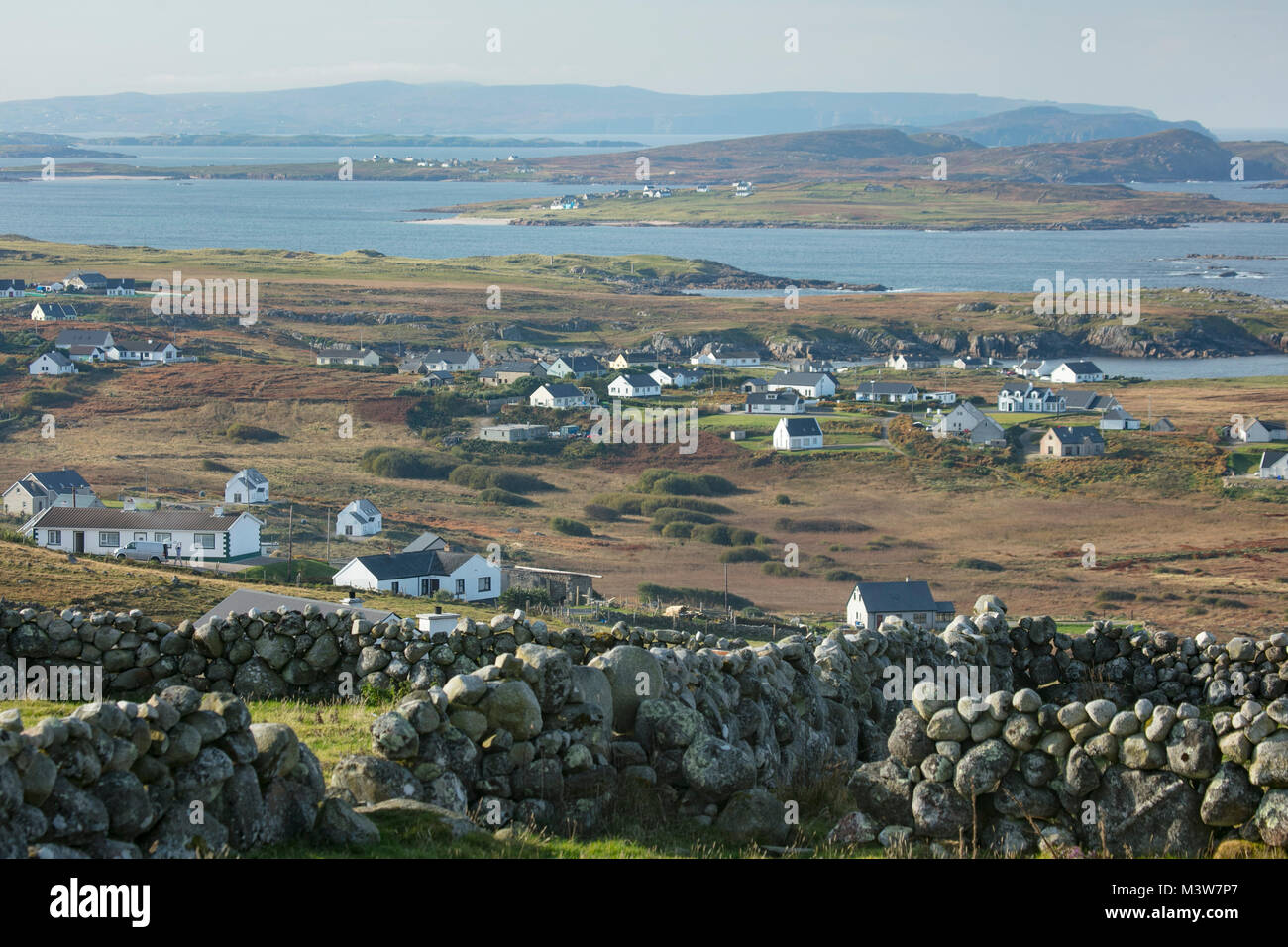 View over the coastline of Gweedore, County Donegal, Ireland Stock ...