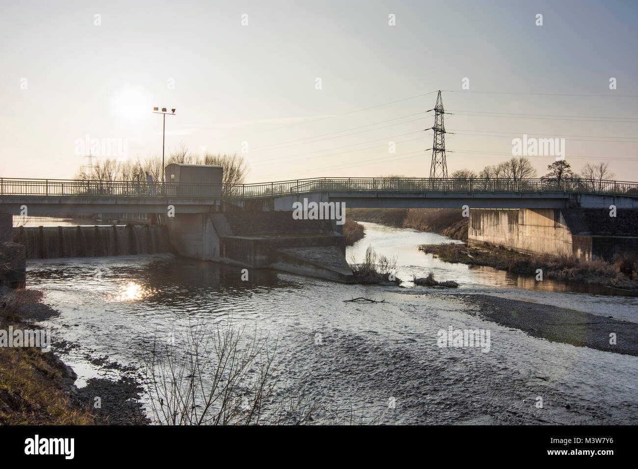 Achau: confluence of river Schwechat and Triesting, Wienerwald, Vienna ...