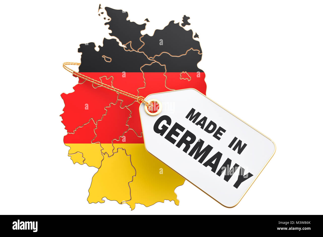 Made in Germany concept, 3D rendering isolated on white background ...