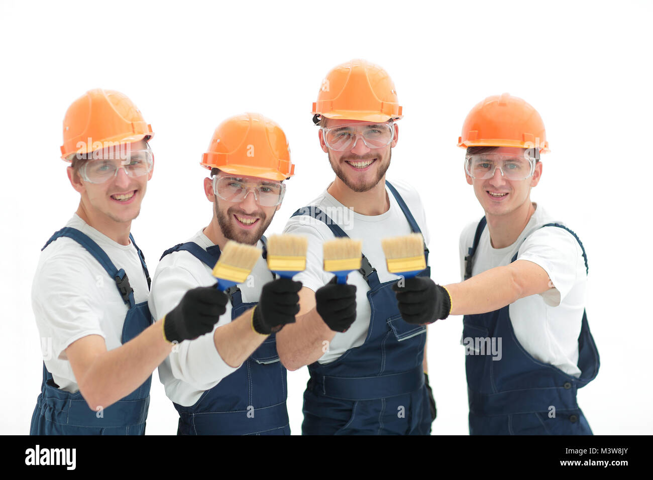 closeup.portrait of team of construction workers Stock Photo - Alamy