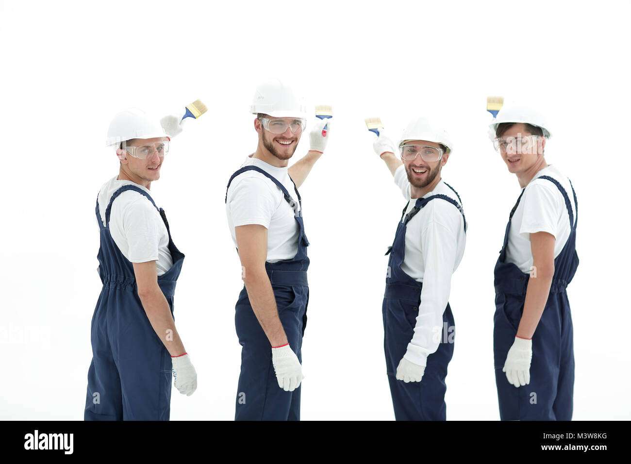 team of professional construction workers Stock Photo - Alamy