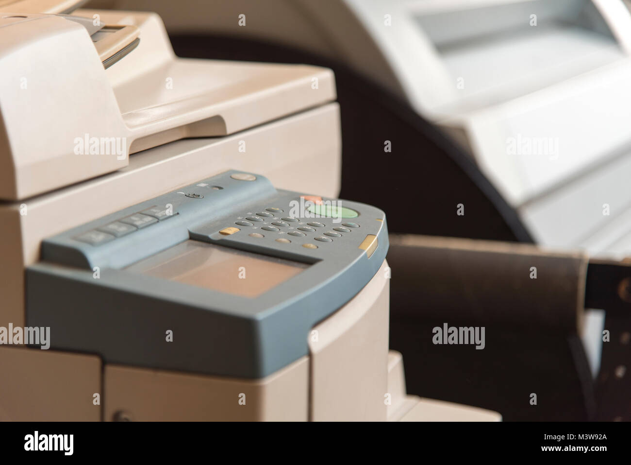 Copying and scanning documents on a machine Stock Photo - Alamy