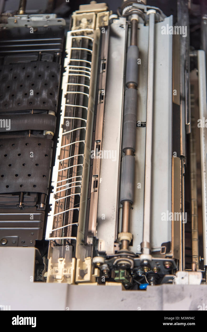 Inside of a printing machine Stock Photo - Alamy