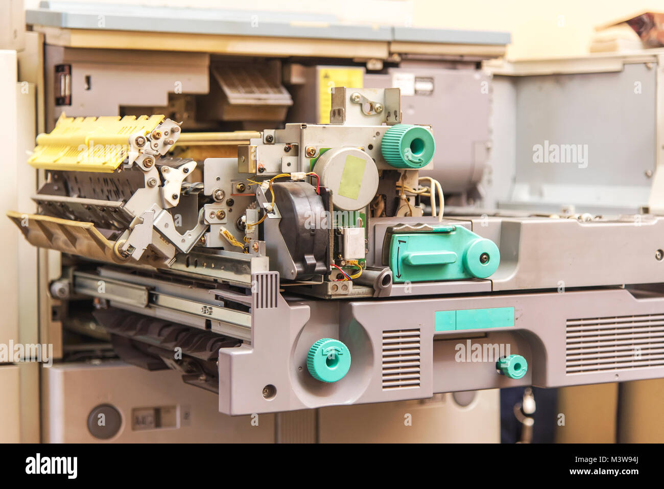 Inside of a printing machine Stock Photo - Alamy